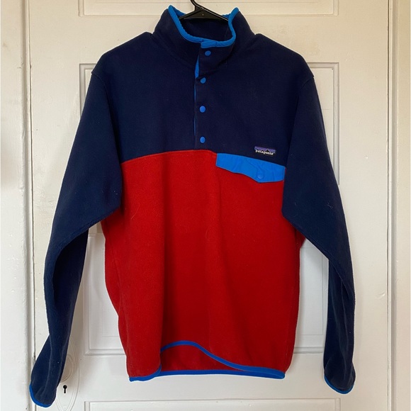 Patagonia | Jackets & Coats | Patagonia Mens Synchilla Red Blue Color ...